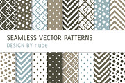 16 Patterns with Dots and Chevron, a Pattern Graphic by DESIGN BY nube