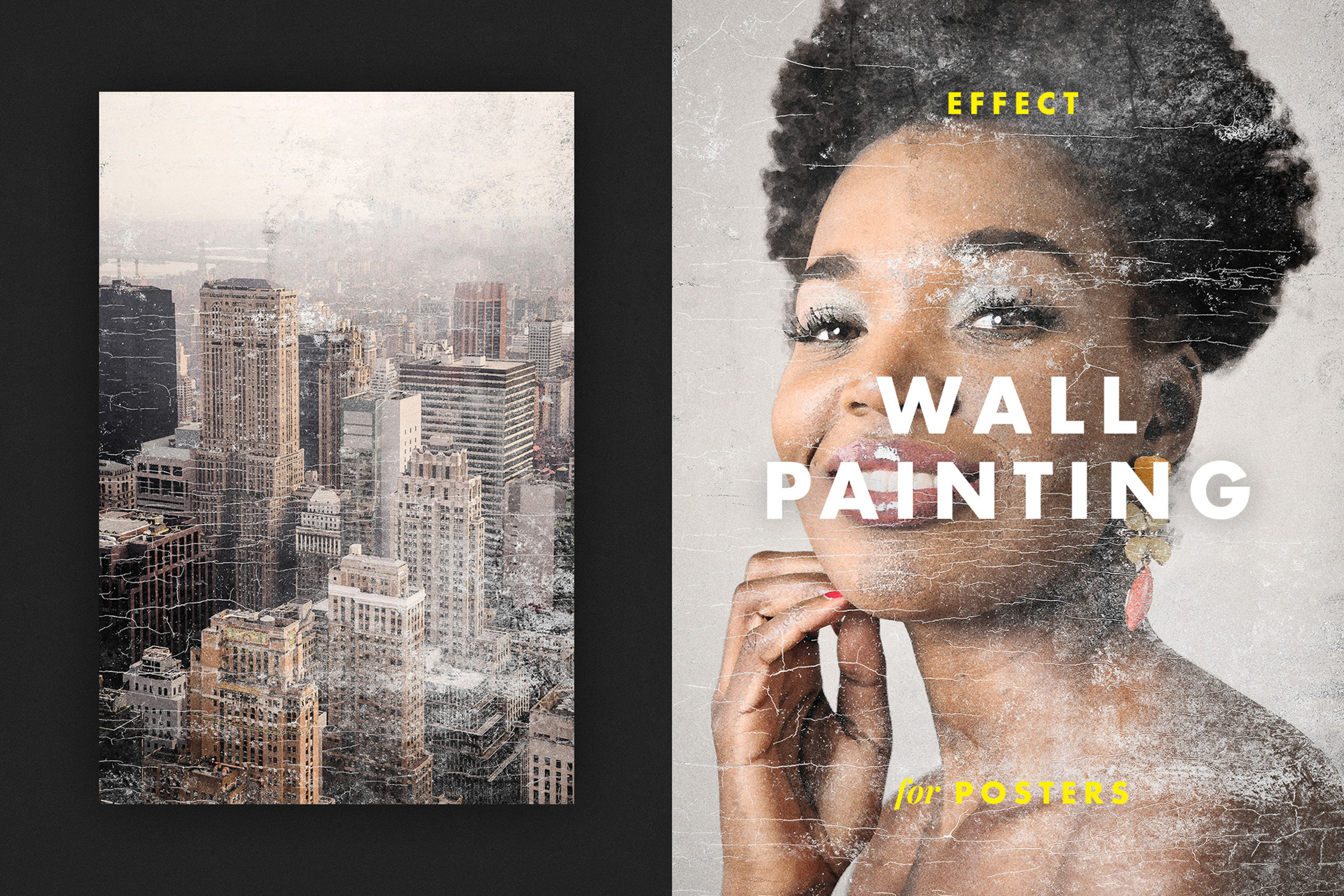 Wall Painting Effect for Posters | Creative Market