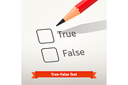 True false test or survey, an Illustration by Iconicbestiary
