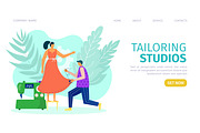 Tailoring studios concept, template, a Person Illustration by KitVector