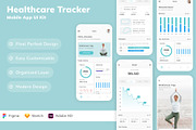 Healthcare Tracker Mobile App UI Kit, an UI Kit Template by Betush
