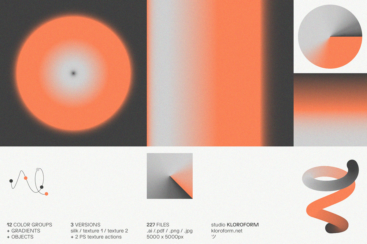 Gradient + Objects | Creative Market