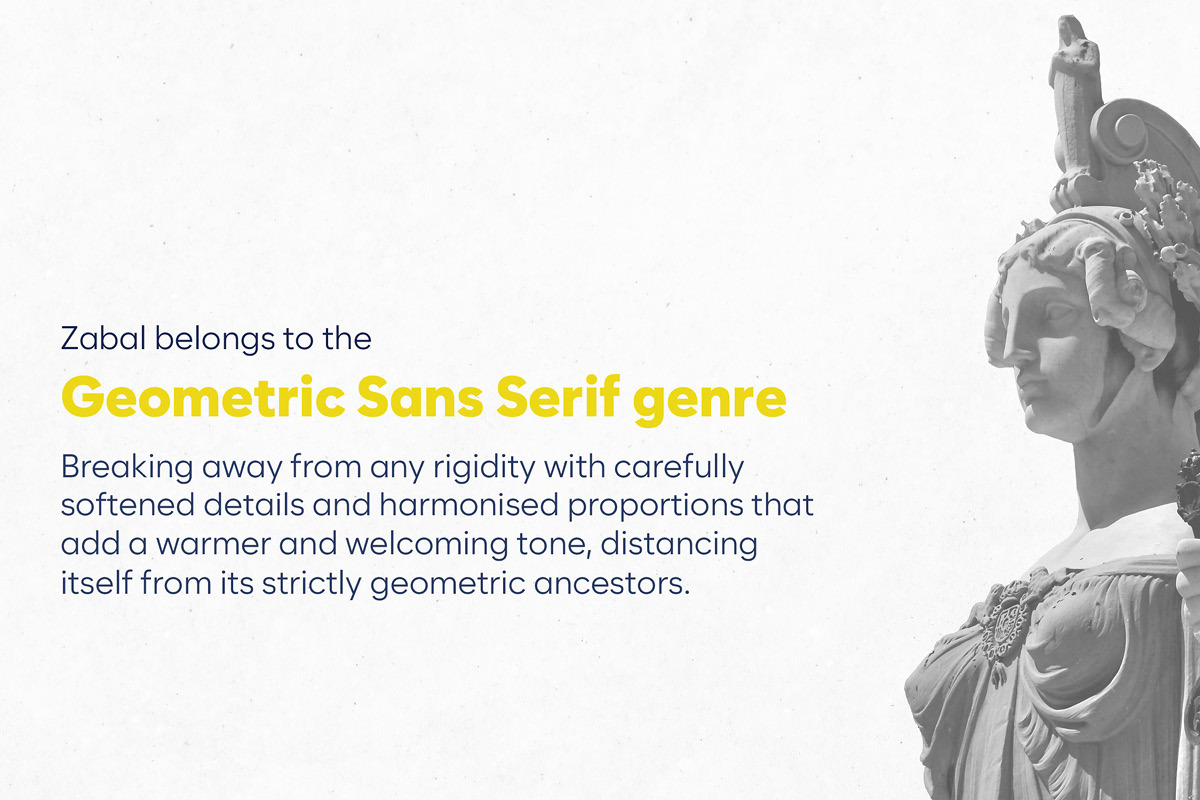 Zabal font family by FontPeople