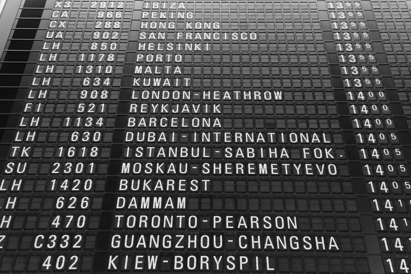 Flights information board featuring airline, airplane, and airport, a ...