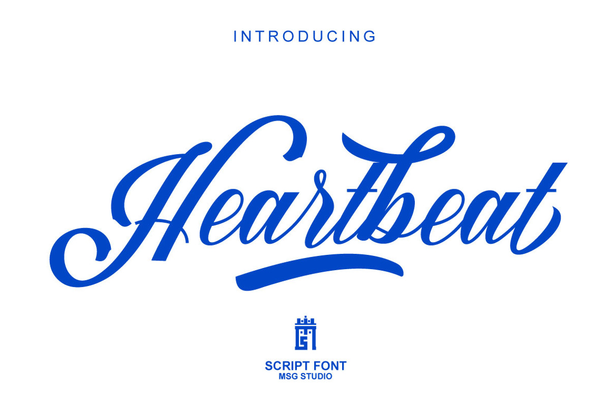 Heartbeat, a Script Font by MSG Studio