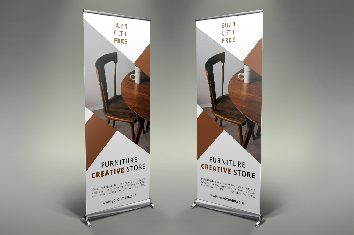 Furniture Roll Up Banner, a Presentation Template by UNIK Agency