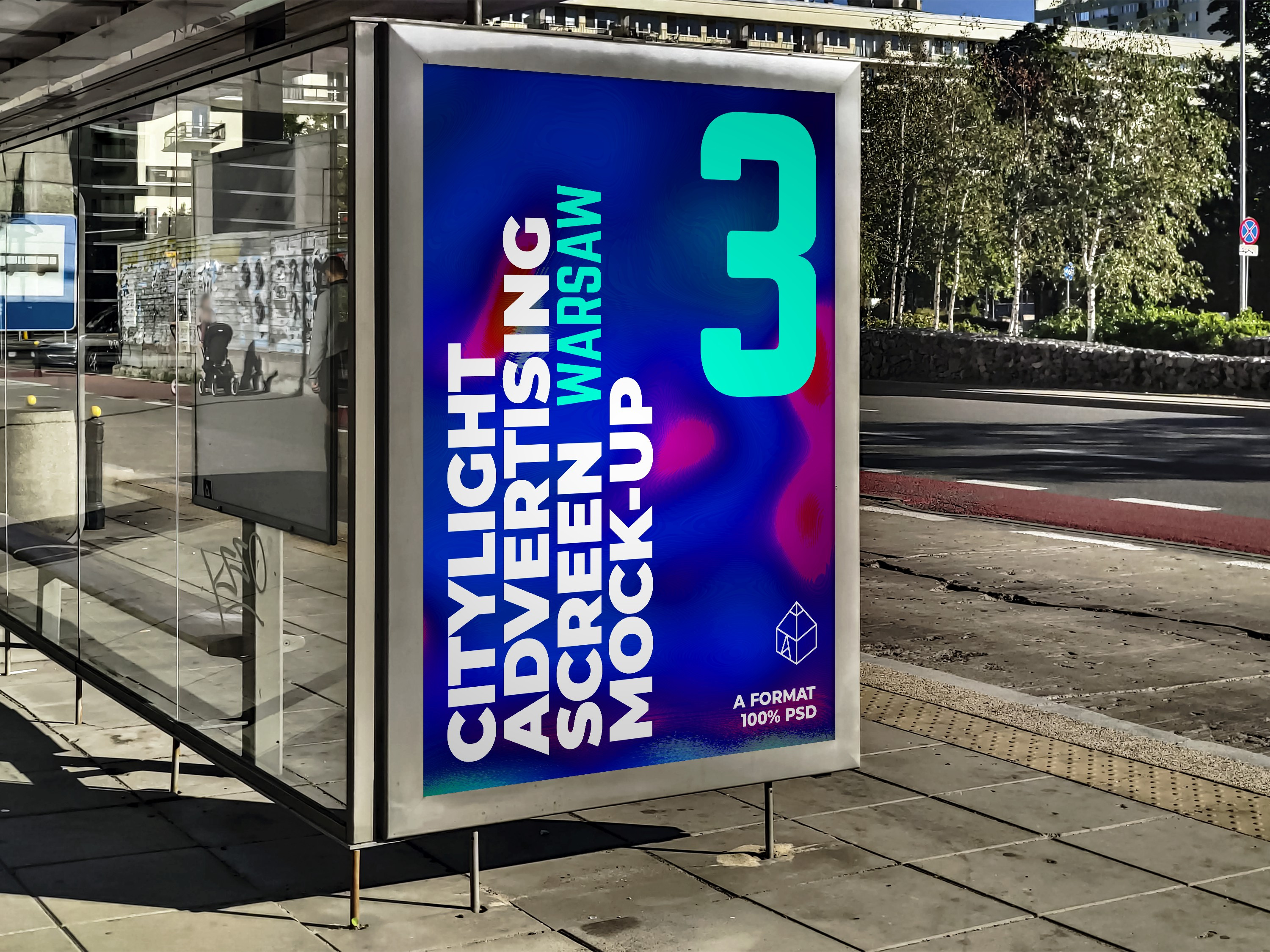 Warsaw Citylight Ad Screen 11 v2, an Advertising Mockup by Graphic Shelter