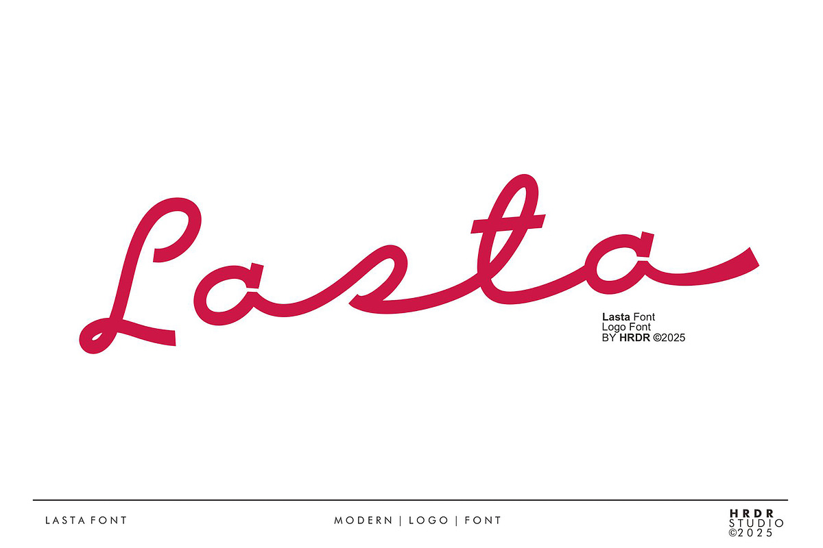 Lasta - Logo Script Font, a Script Font by HRDR | Creative Market