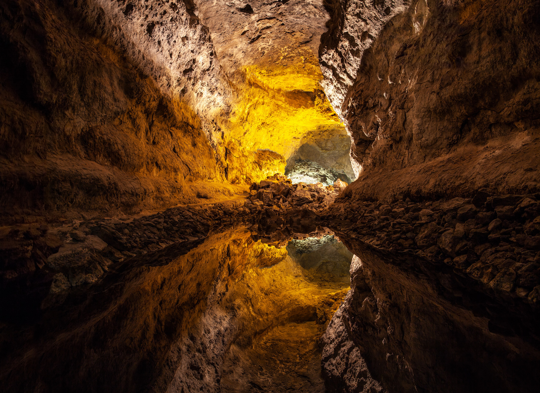 Natural Volcanic Cave | Nature Stock Photos ~ Creative Market