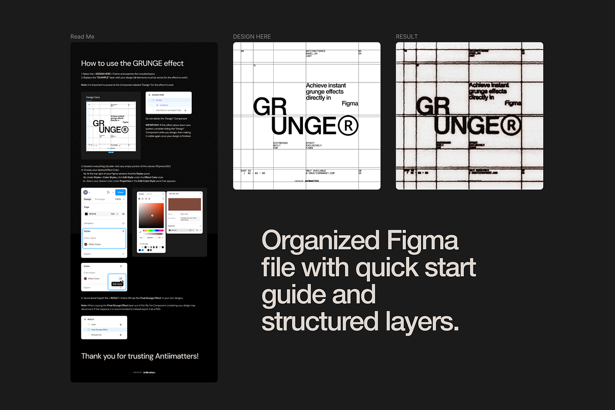 Instant Grunge Text Effect For Figma