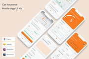 Car Insurance Mobile App UI Kit, an UI Kit Template by Betush