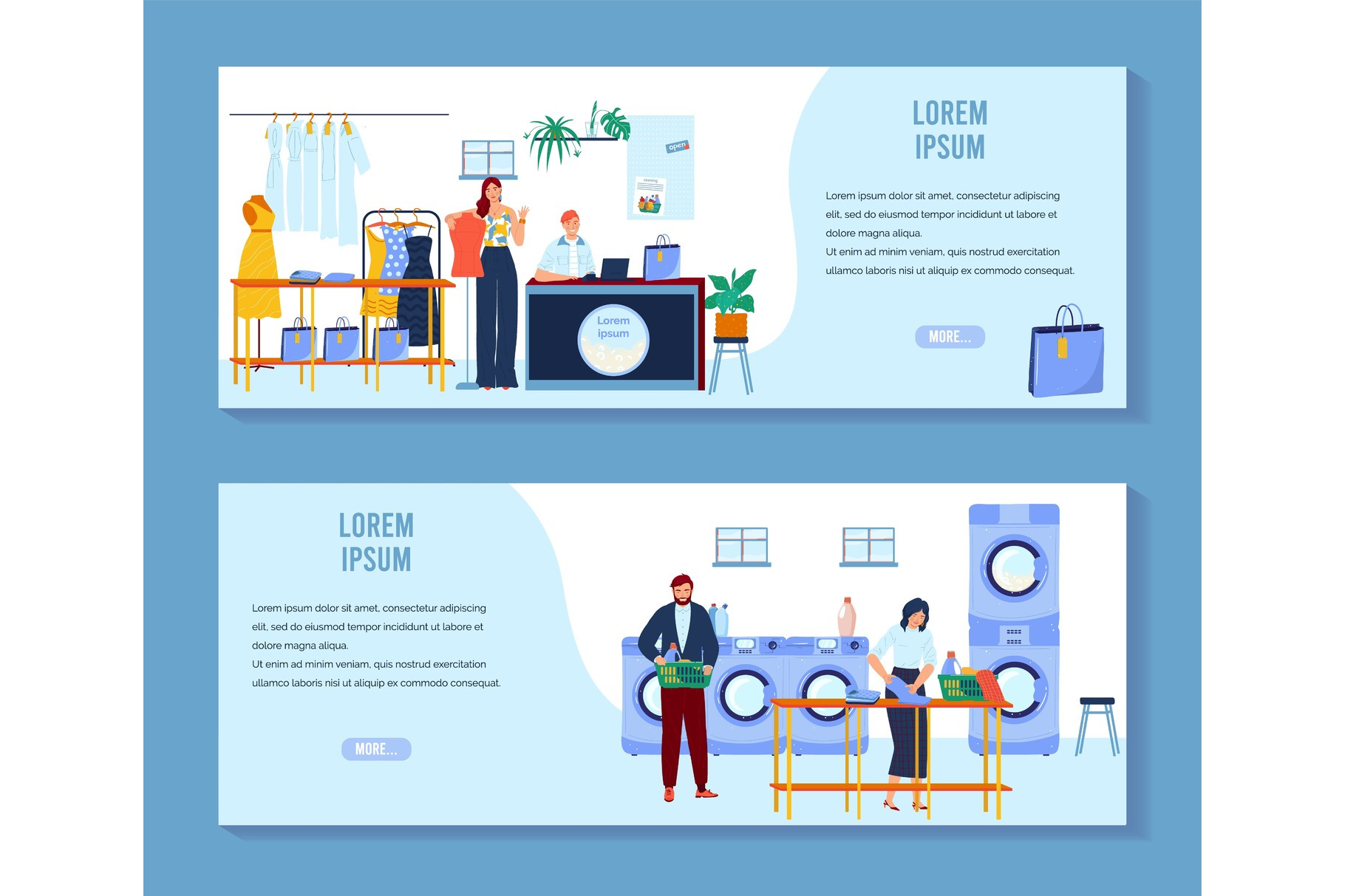 Laundry, dry cleaning vector, a Person Illustration by seahorsevector ...