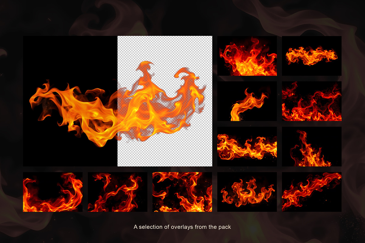 Fire Flames Overlays, a Texture Graphic by Cursedesign