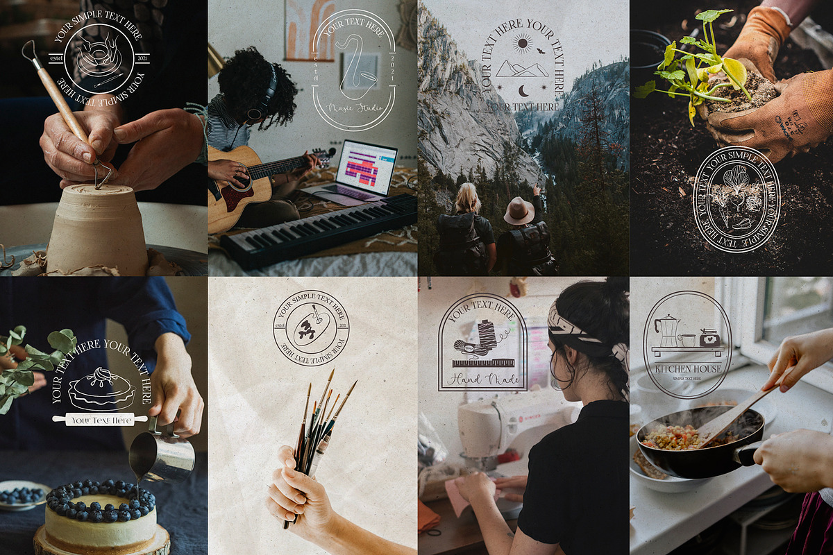 Hobbies Logotype collection