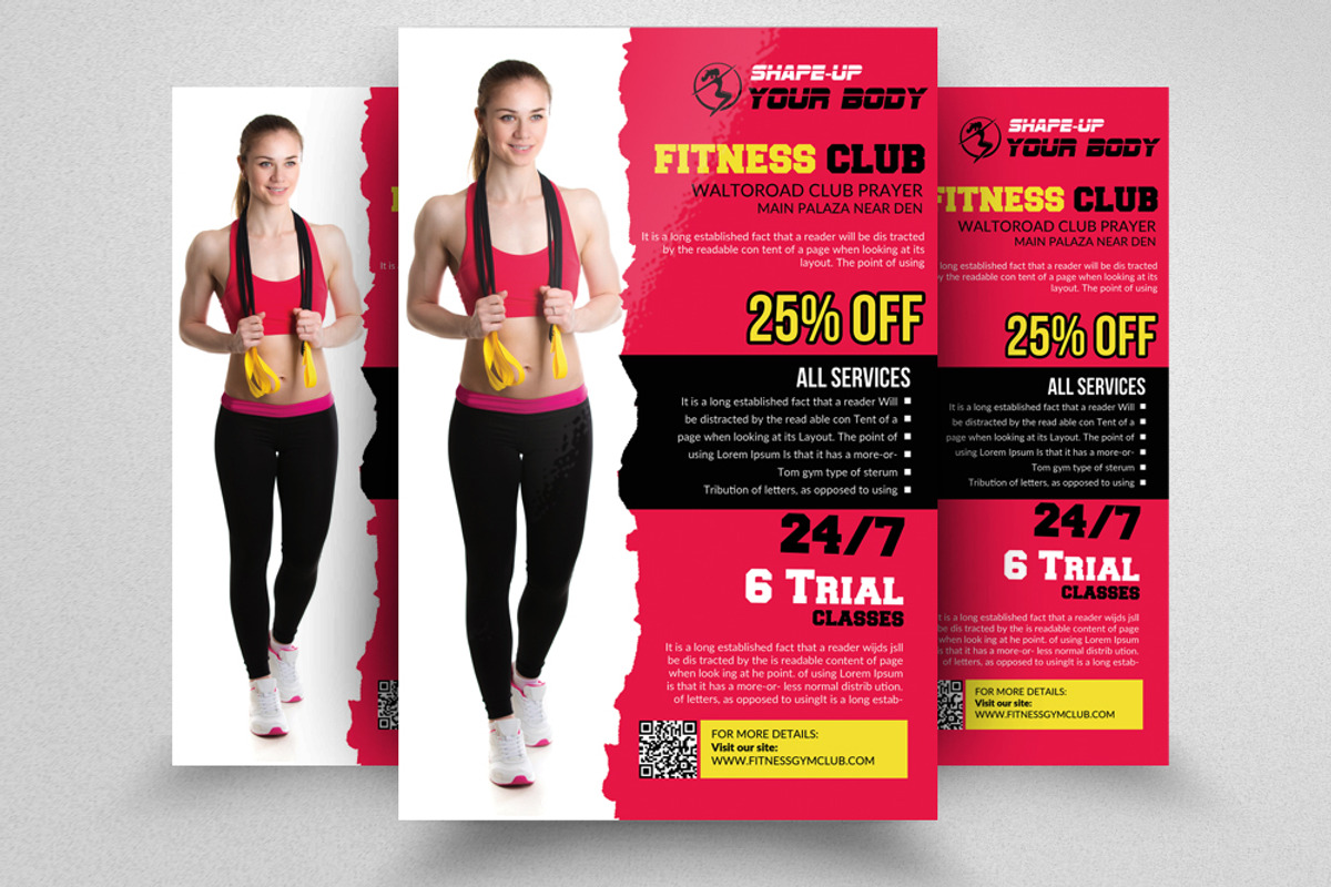 Body Fitness Flyer Templates, a Flyer Template by Design Up