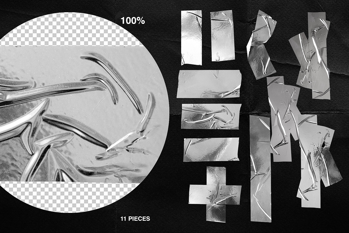 Plastic Wrap & Torn Paper Bundle, an Object Graphic by Marie T