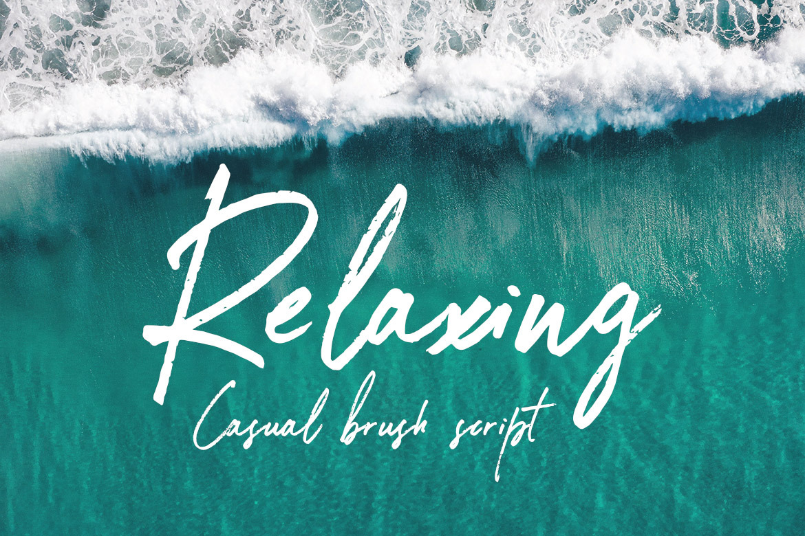 Relaxing Causal Brush Script, a Script Font by Deeezy