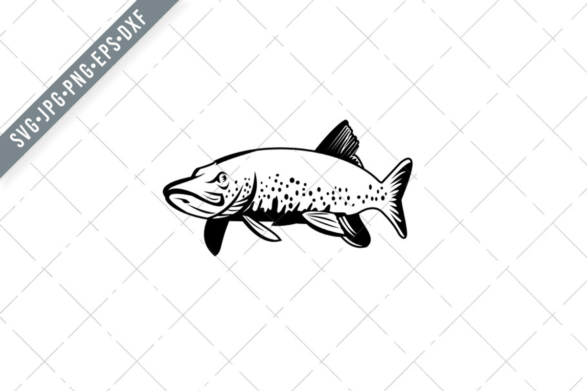 Northern Pike Jackfish SVG, an Illustration by patrimonio | Creative Market