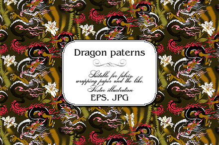 Seamless fantasy patterns, a Pattern Graphic by Designs by Helen Trupak