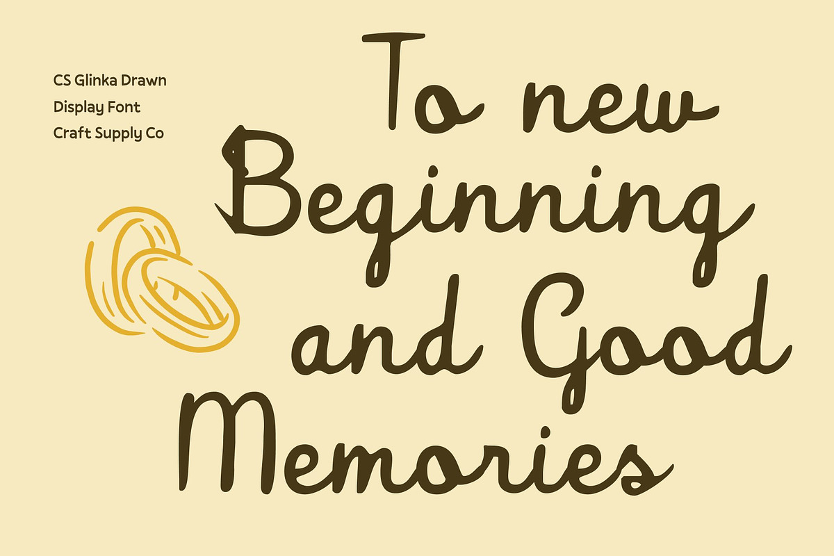 CS Glinka Drawn – Modern Script Font