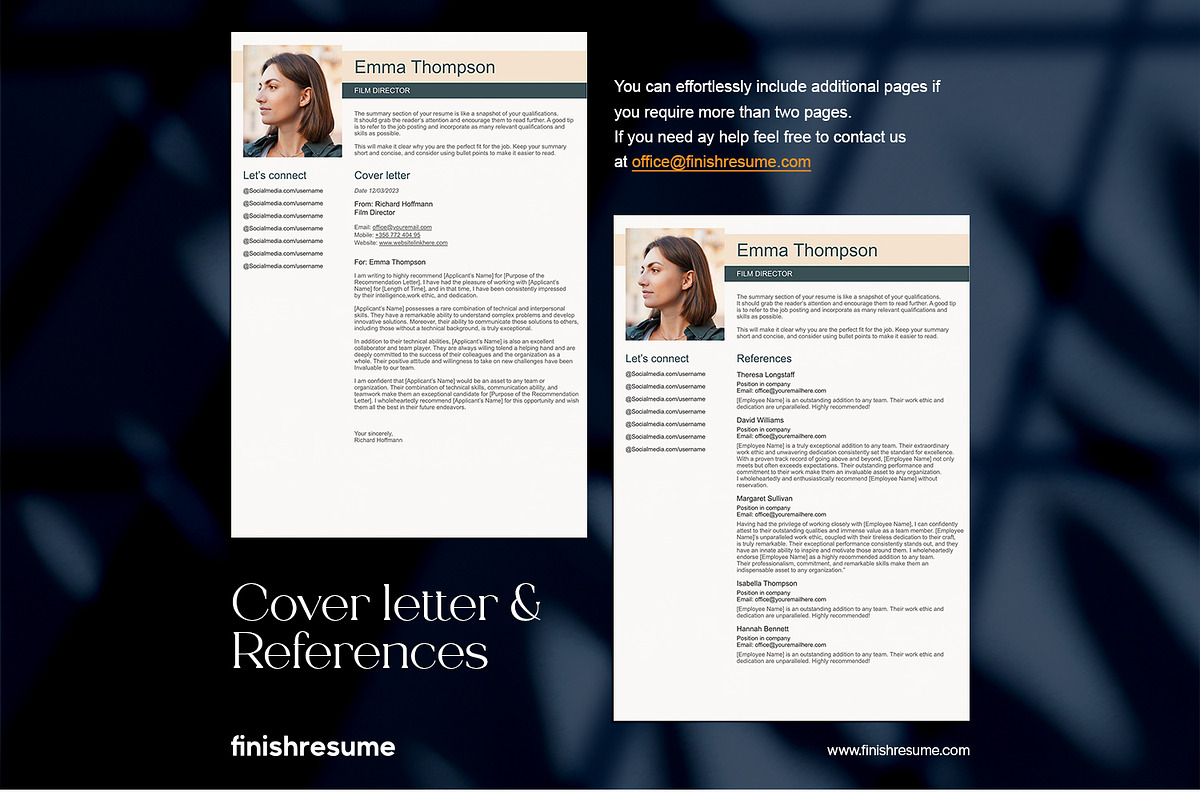 Film Director resume template, a Resume Template by FinishResume