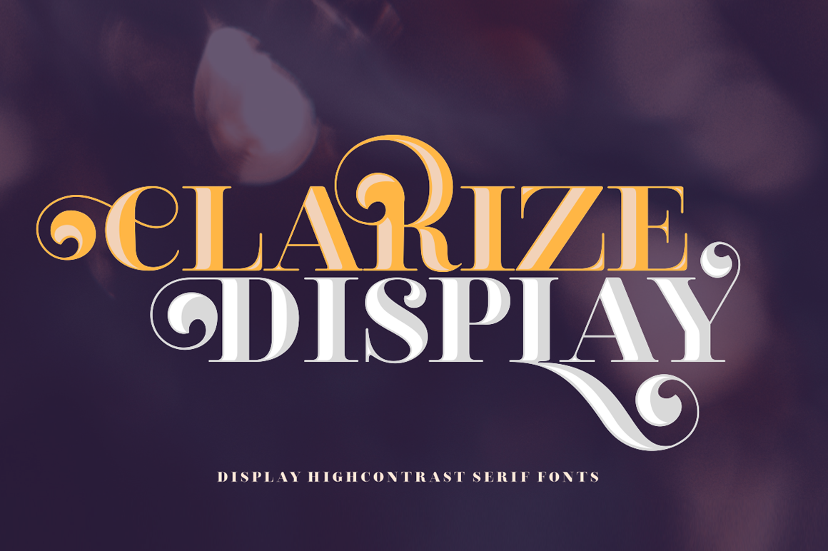 Clarize Display, a Serif Font by seventhimperium