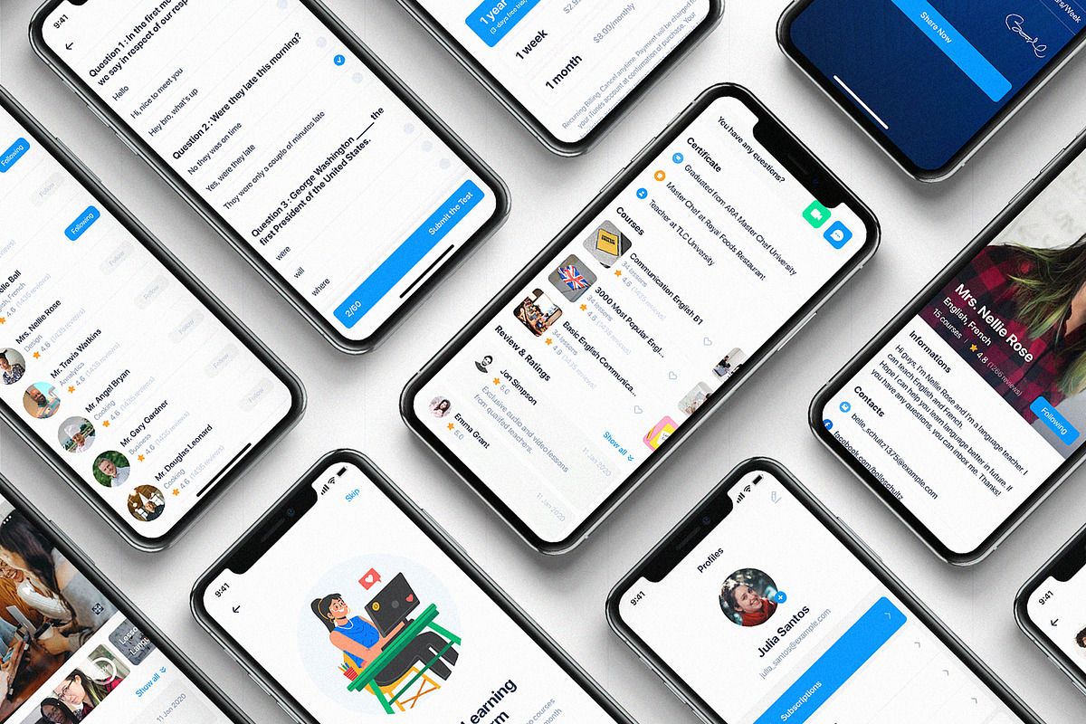 Edulake - Online Course UI Kit, an UI Kit Template by hoangpts
