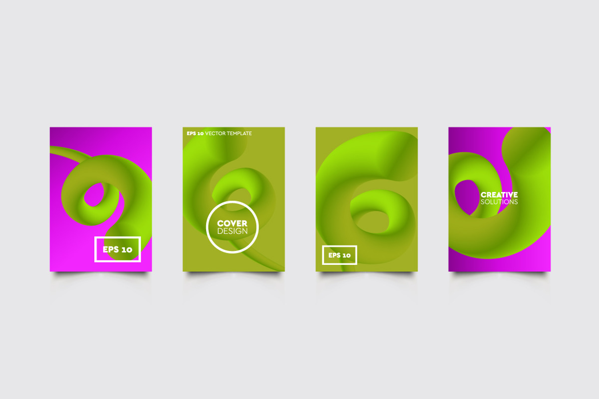 Vector 3D Cover Designs #29, a Brochure Template by relineo.vectors