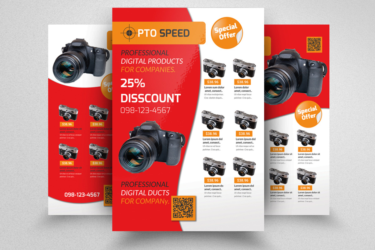 3 Layout Product Promotion Flyer, a Flyer Template by Psd Templates