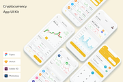 Cryptocurrency App UI Kit, an UI Kit Template by Betush