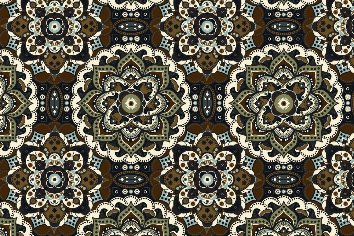 Set of Brown Ornamental Patterns, a Pattern Graphic by Sunny_Lion