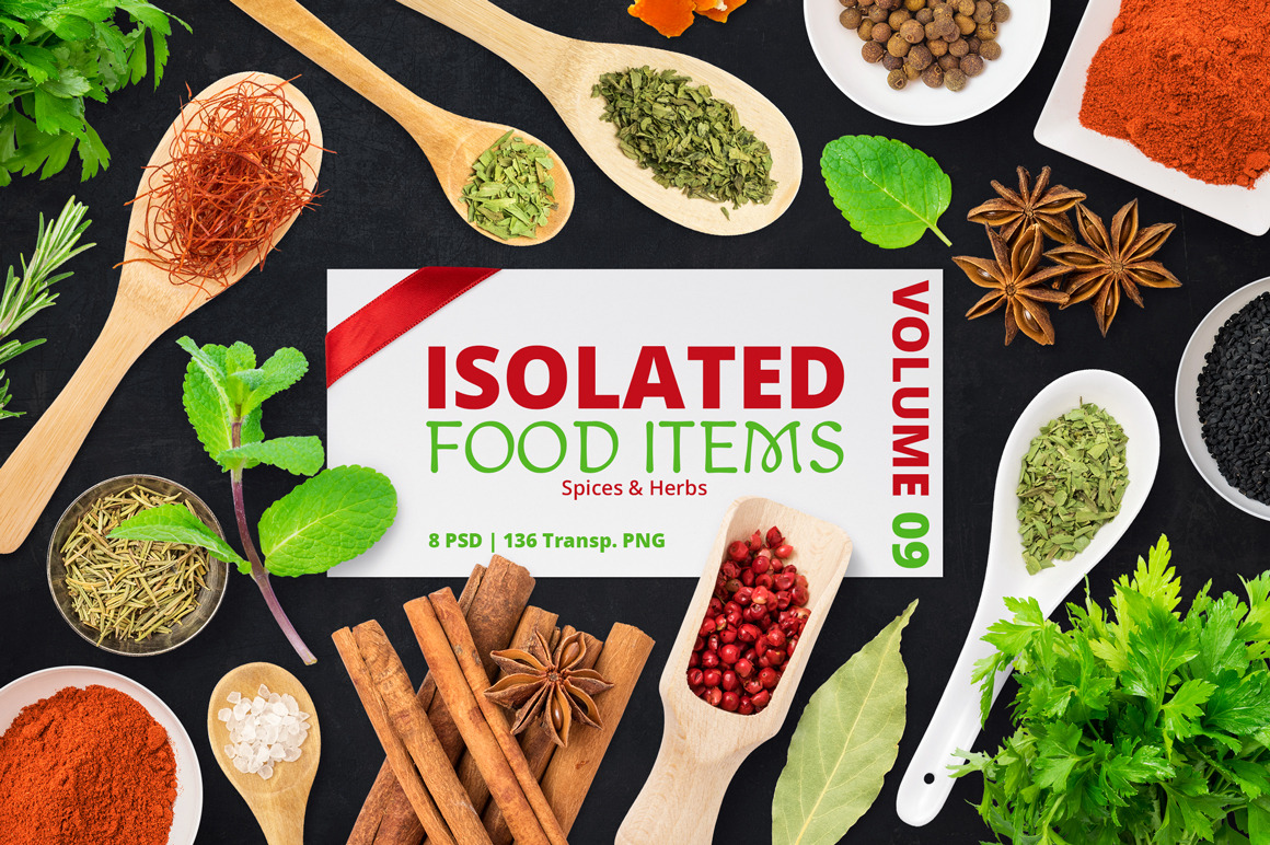 Isolated Food Items Vol.9, a Product Mockup by pixaroma | Creative Market