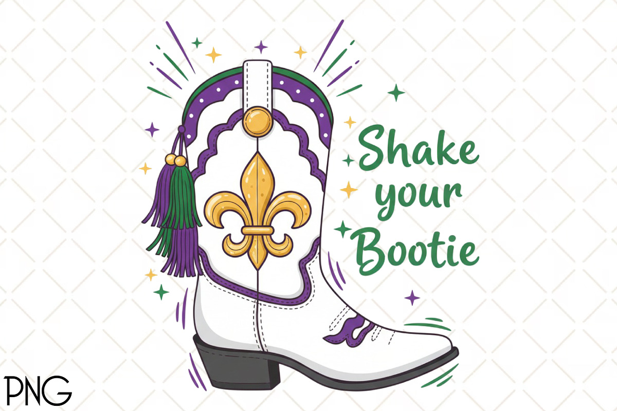 Shake Your Bootie PNG Mardi Gras PNG, an Illustration by Black Bird Studio