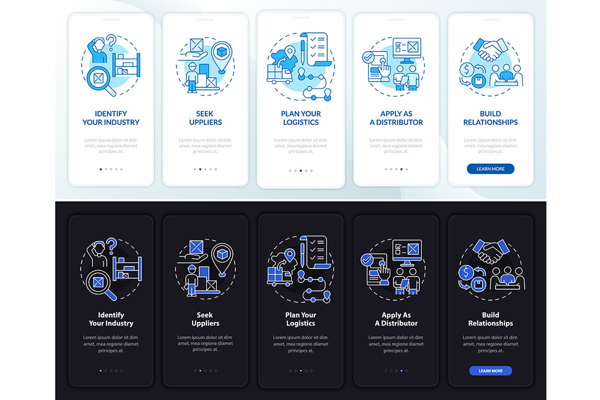 Distribution business steps app page, a Templates & Theme by IMG ...