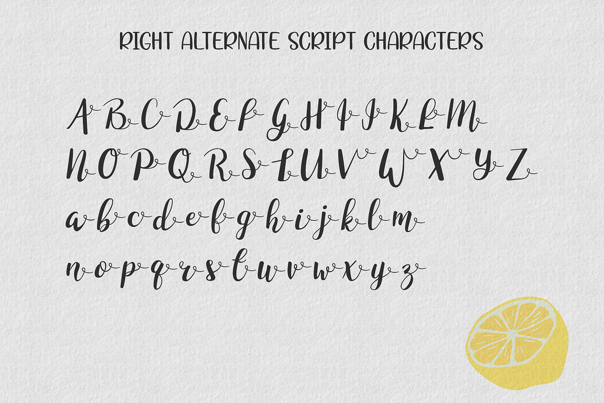 Lemon Zest Script, a Script Font by Kristy Hatswell
