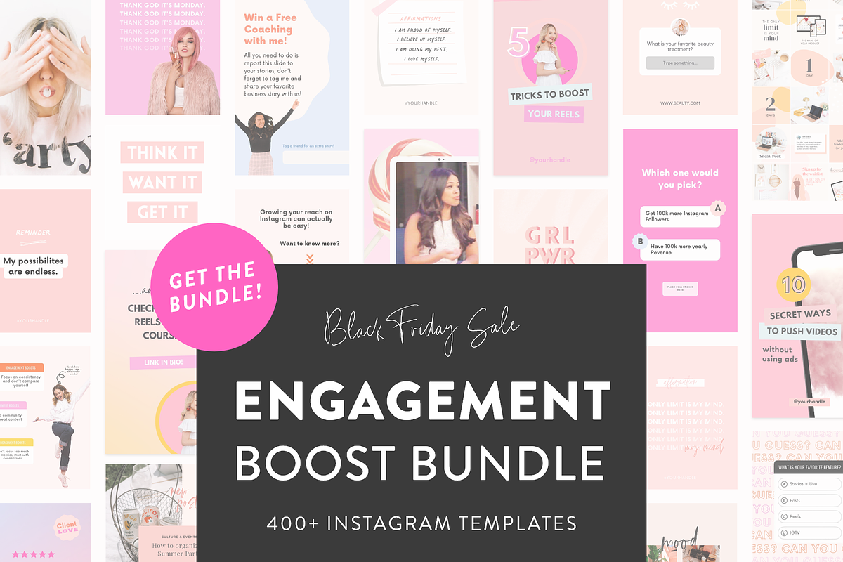 Instagram Memes + Gifs Template Pack for Canva