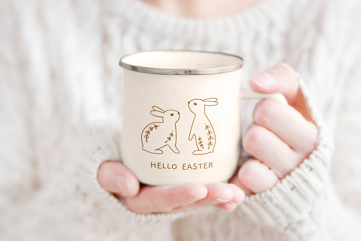 Happy Easter - Line Art Spring Set, a Pattern Graphic by simpleblues ...