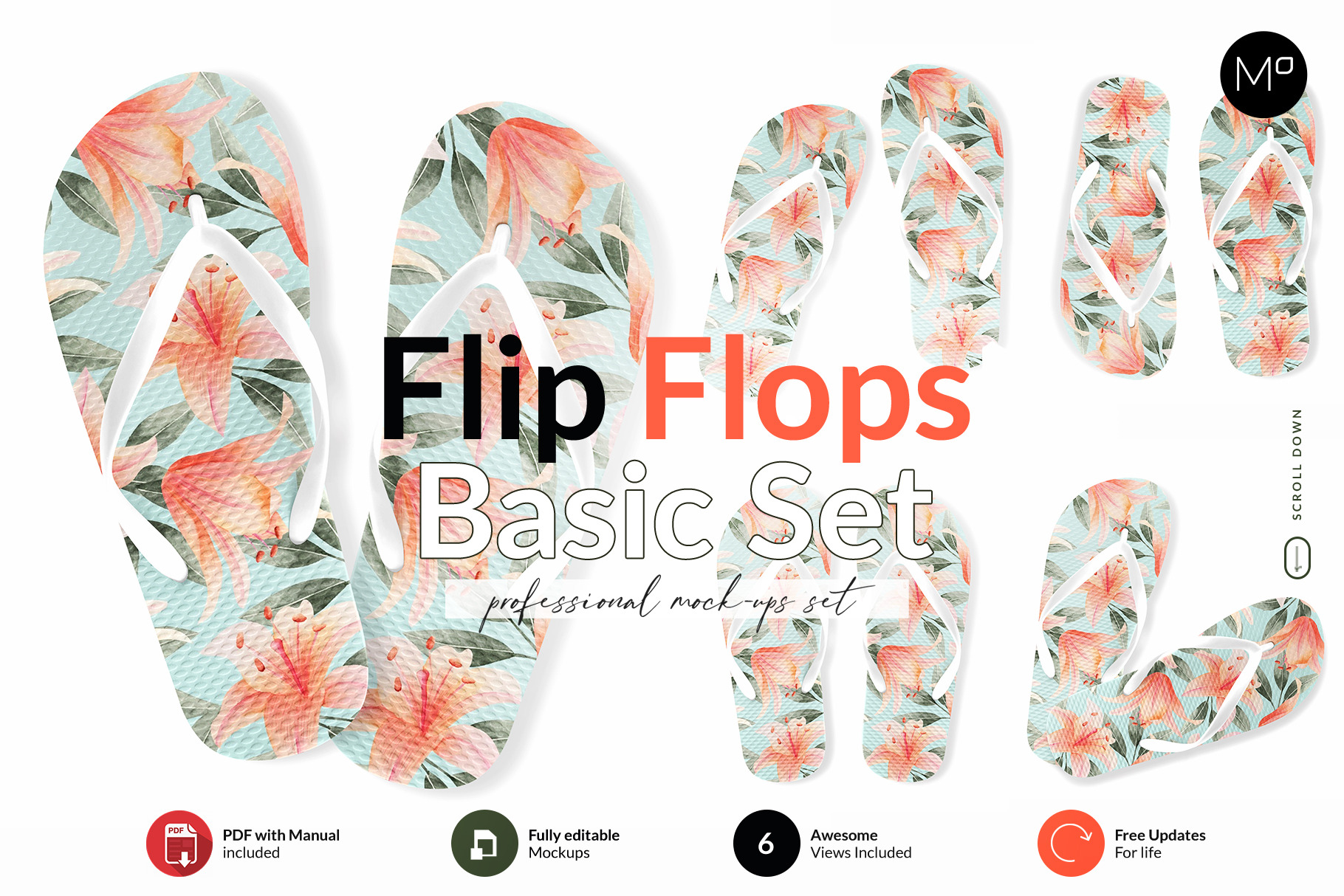 Flip Flops Basic Set Mock-ups, a Print Template by Mocca Mockups Store