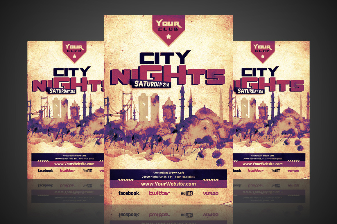City Nights - Flyer, a Flyer Template by VectorMedia