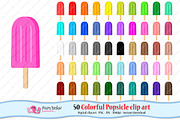 Colorful Popsicle clipart, an Object Graphic by PolpoDesign