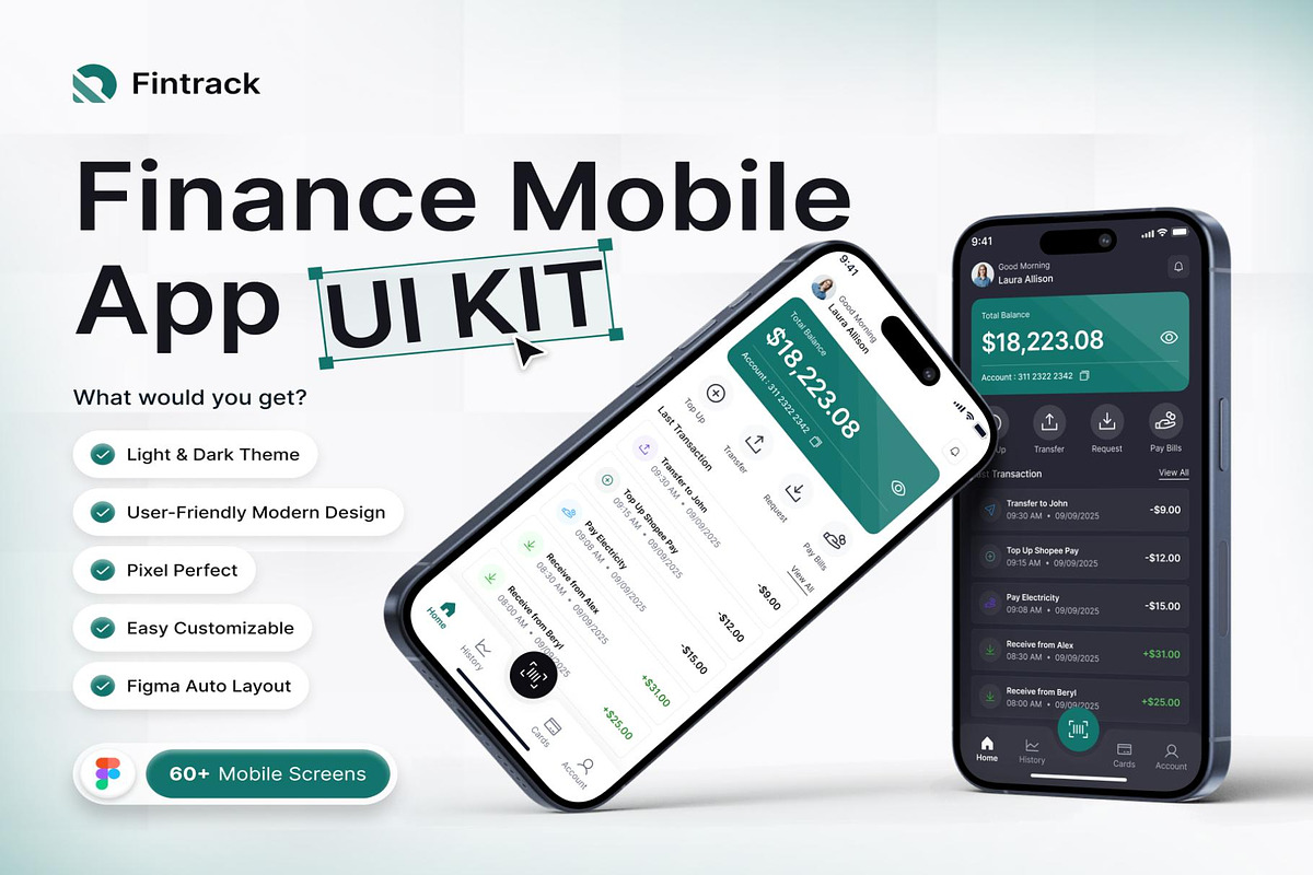 Fintrack - Fintech App UI Kit
