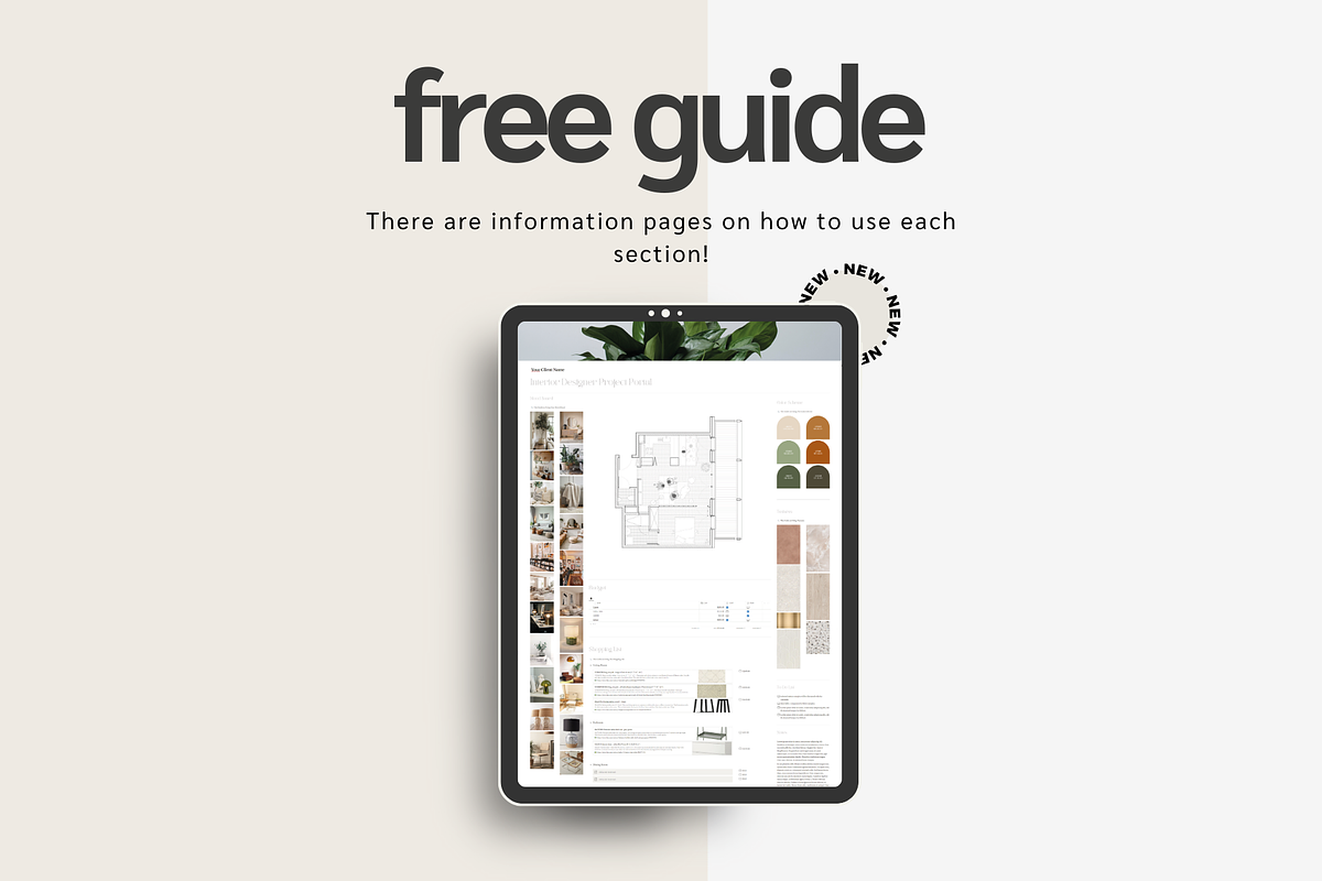Interior Designer Notion Template, a Presentation Template by ...