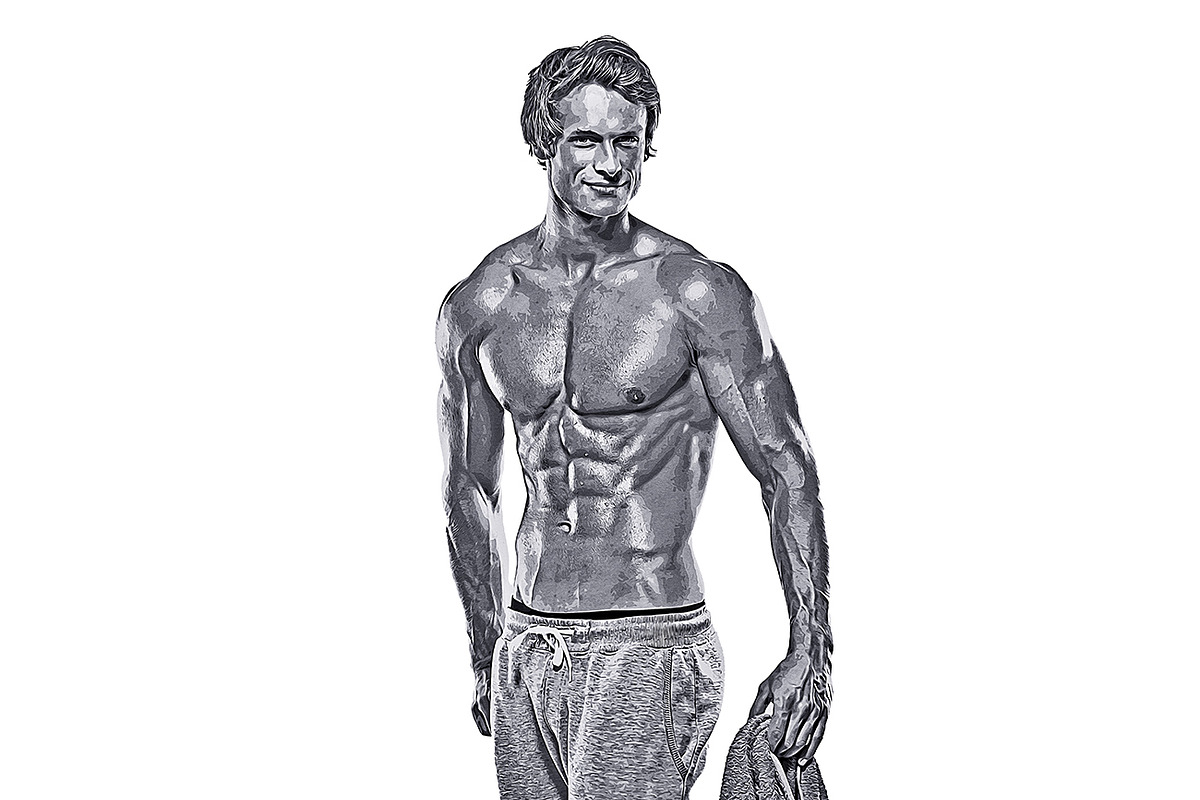 Body Sketch Photoshop Action, an Action Add-On by Studio Retouch ...