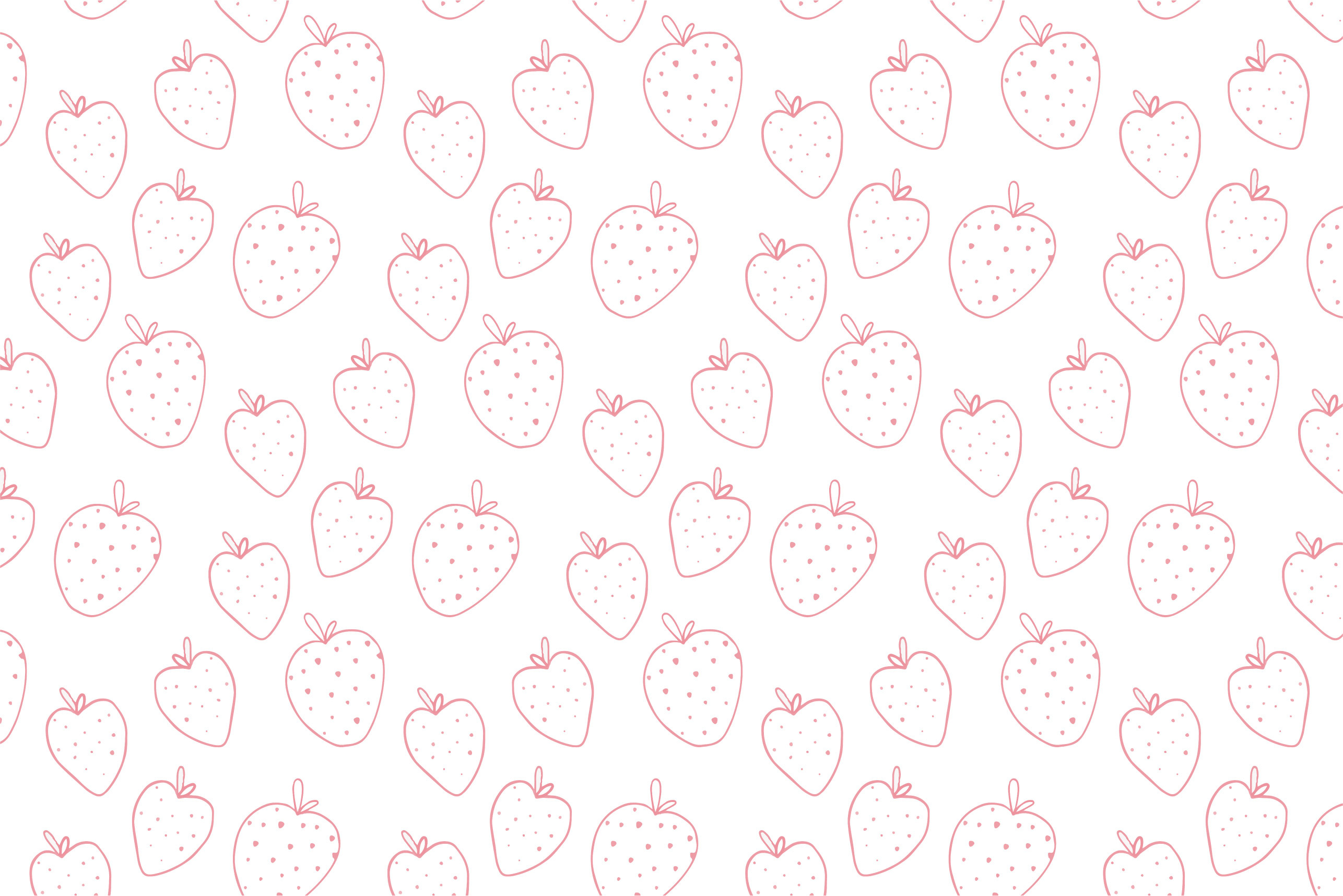 Strawberry Line Art Pattern | Graphic Patterns ~ Creative Market