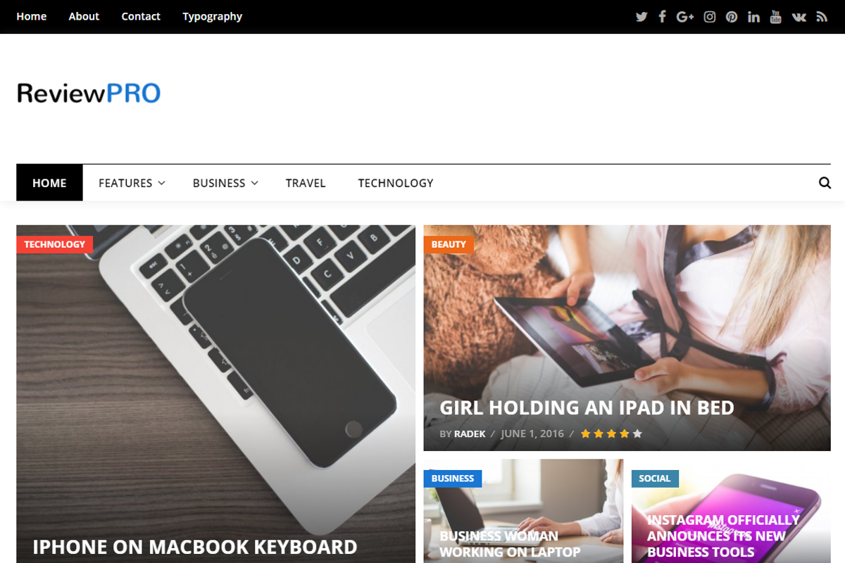 ReviewPro WordPress Theme, a WordPress Template by Theme Junkie