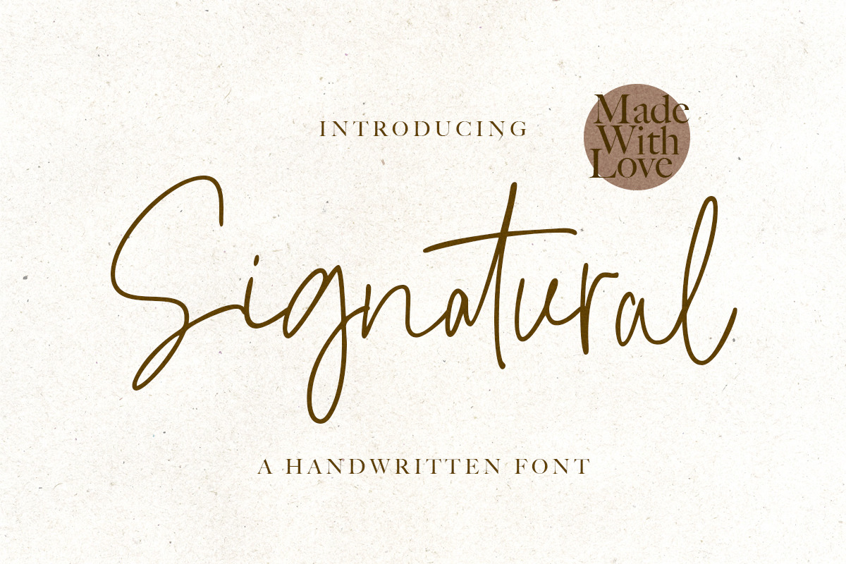 Signatural - Handwritten Font, a Script Font by Bale Type | Creative Market