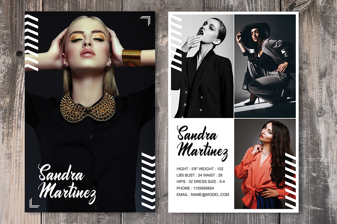 Modeling Comp Card V25, a Card Template by Madhabi Studio