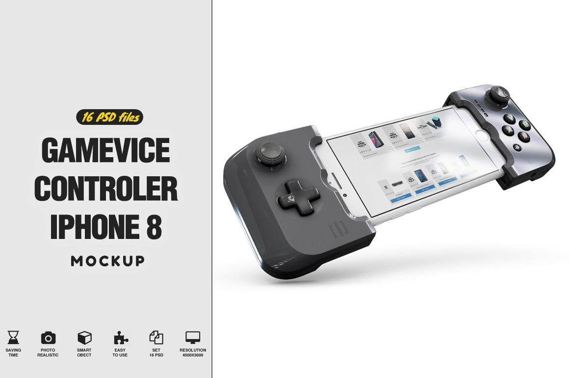 Gamevice Controler iPhone 8 vol2, an iPhone Mockup by PixelMockup