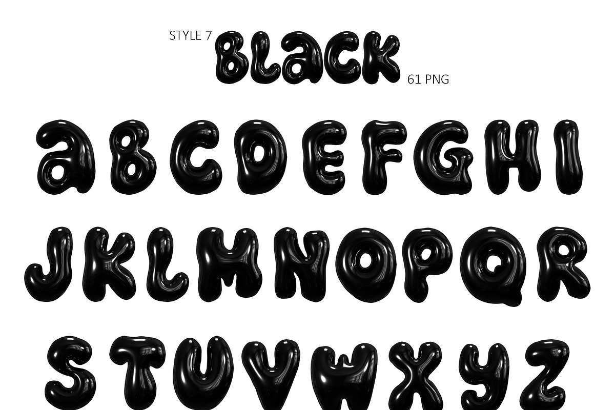 3D Bubble Type | Letters and Numbers, a Graphic by LarysaZabrotskaya