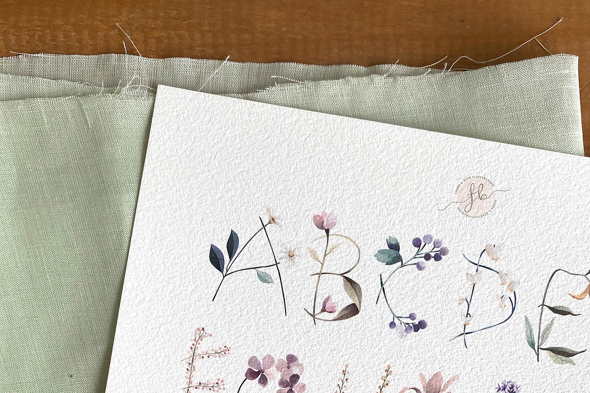 Botanical Alphabet, an Illustration by Flora+Bear